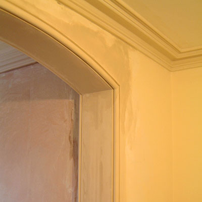 Decorative Plaster Archways match existing, repair and restoration.